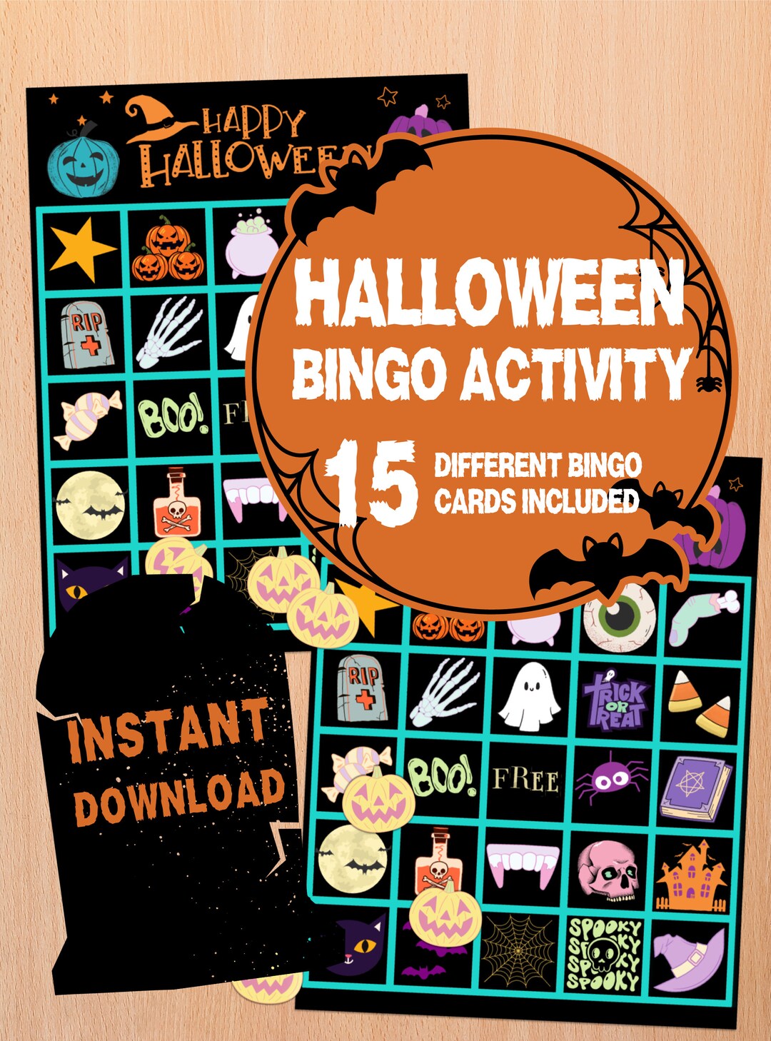 Class Activity Instant Download for Halloween Bingo Game - Etsy
