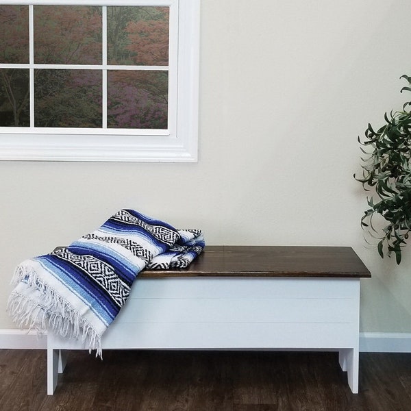Country Wood Bench - Etsy