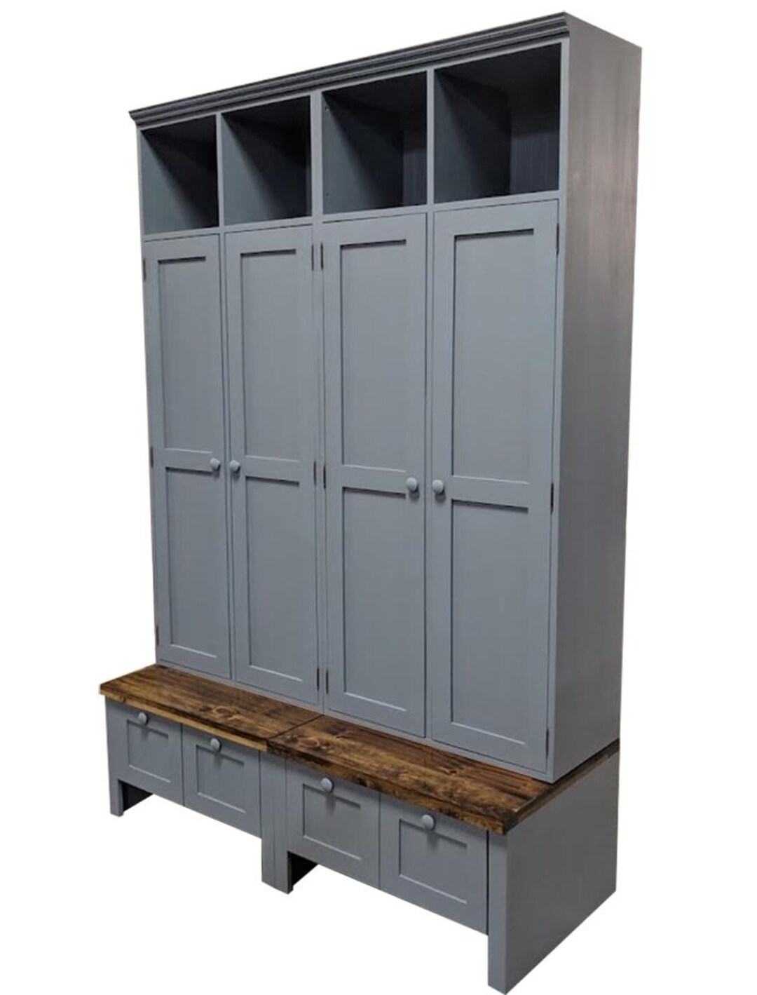 4-section Locker Unit, Mudroom Locker System, Entryway Solution, Locker Organization W/doors and ...