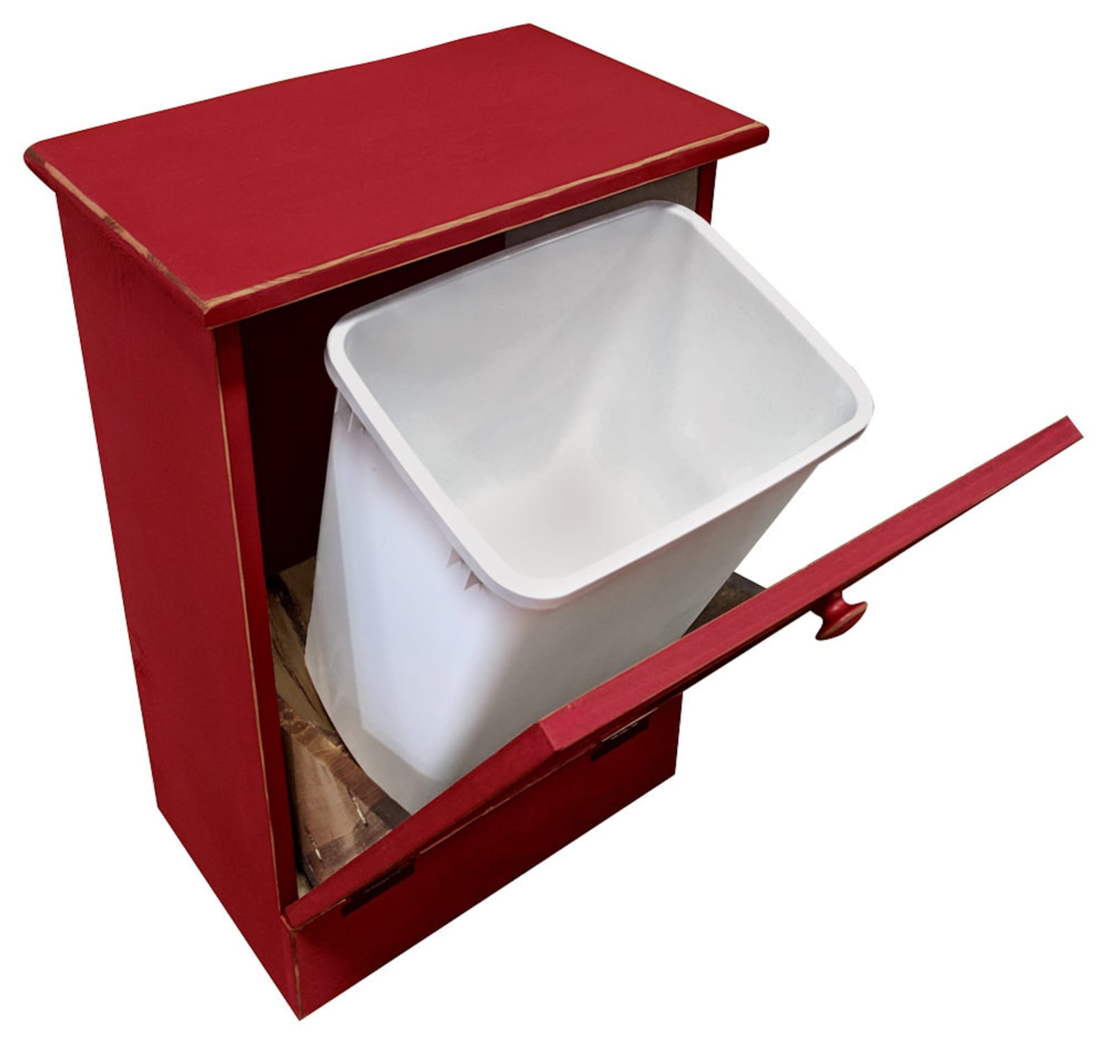 Wooden Tilt Out Trash Bin , Hide-away-garbage, Tilt Out Trash Cabinet ...