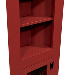 Small Corner Hutch, Solid Wood Corner Cabinet, Primitive Corner Hutch ...