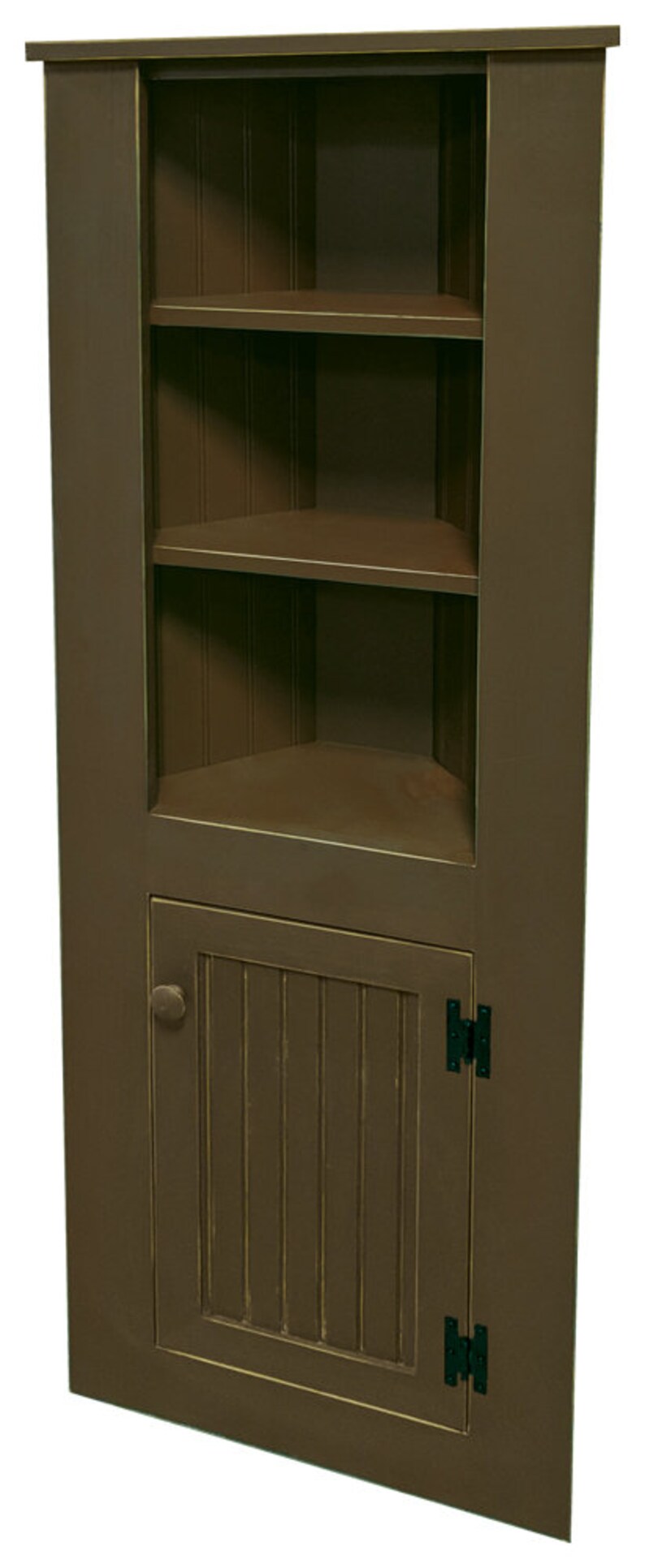 Small Corner Hutch, Solid Wood Corner Cabinet, Primitive Corner Hutch ...