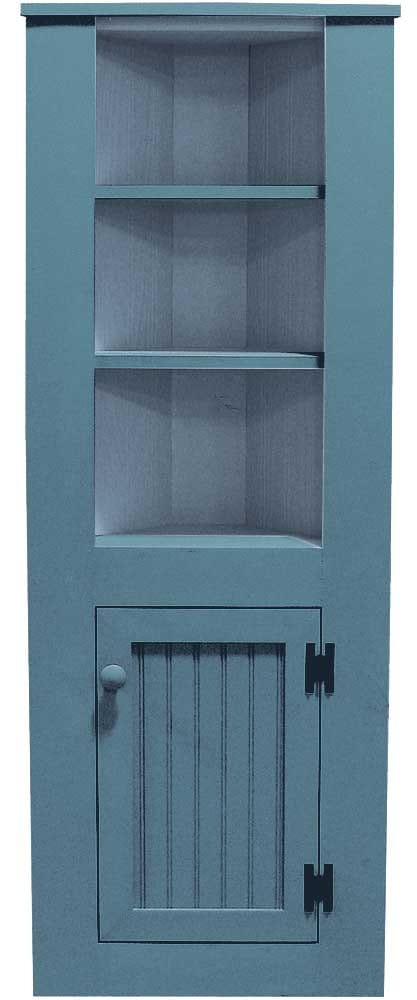 Small Corner Hutch, Solid Wood Corner Cabinet, Primitive Corner Hutch ...