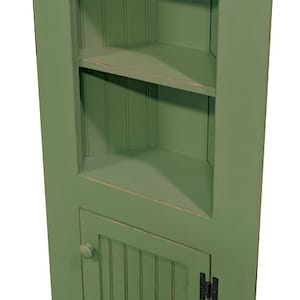 Small Corner Hutch, Solid Wood Corner Cabinet, Primitive Corner Hutch ...