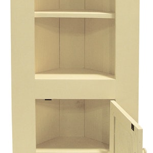Small Corner Hutch, Solid Wood Corner Cabinet, Primitive Corner Hutch ...