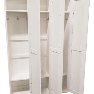 Solid Wood Triple Locker Unit With Doors, Triple Locker System ...