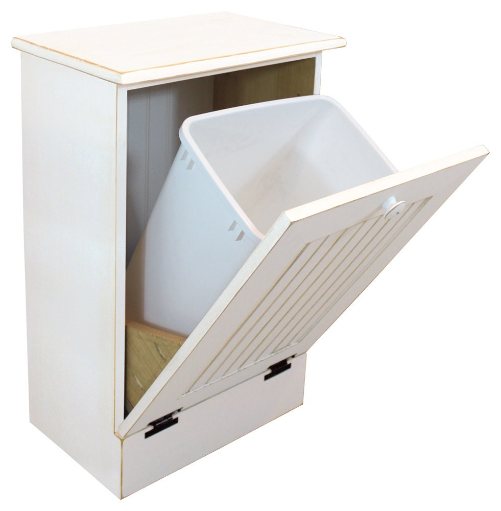 Wooden Tilt Out Trash Bin , Hide-away-garbage, Tilt Out Trash Cabinet ...
