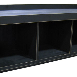 Solid Wood Cubby Bench, Storage Bench, Entryway Seating, Shoe Storage ...