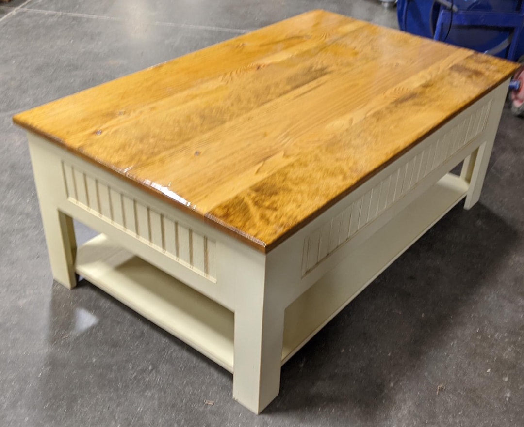 Shaker Style Coffee Table With Bottom Shelf - Etsy