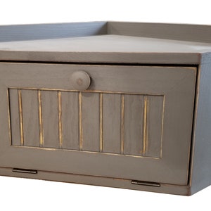 Corner Solid Wood Bread Box Wood Breadbox Corner Breadbox - Etsy