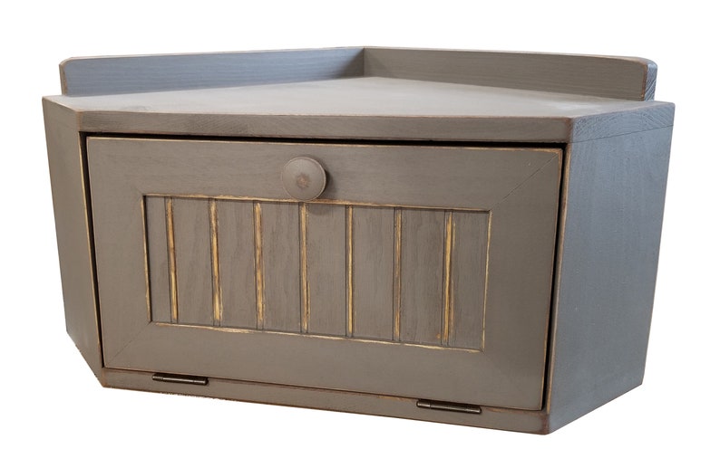 Corner Solid Wood Bread Box Wood Breadbox Corner Breadbox - Etsy