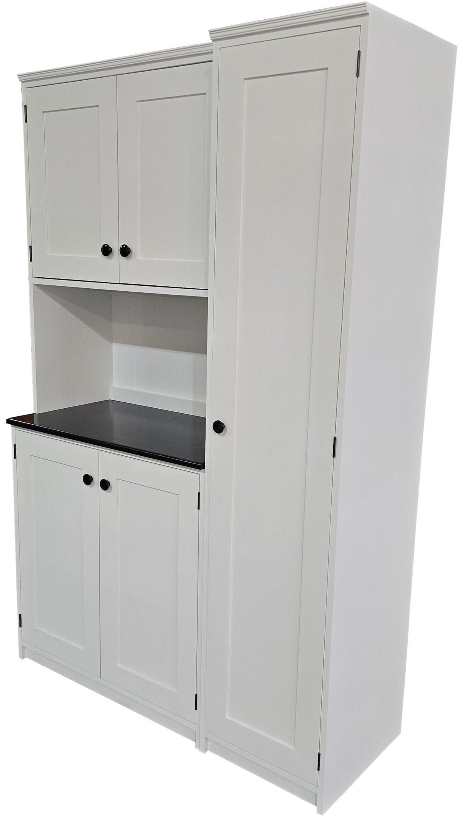 Kitchen Hutch With Broom Closet, Free Standing Kitchen Hutch, Pantry ...