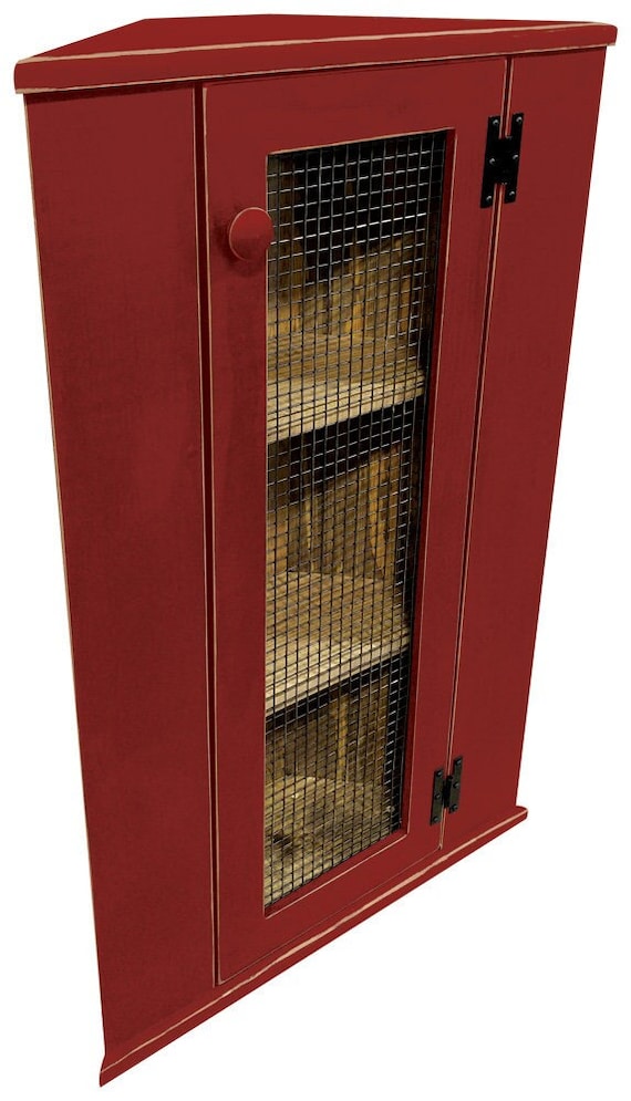 Red corner cabinet store
