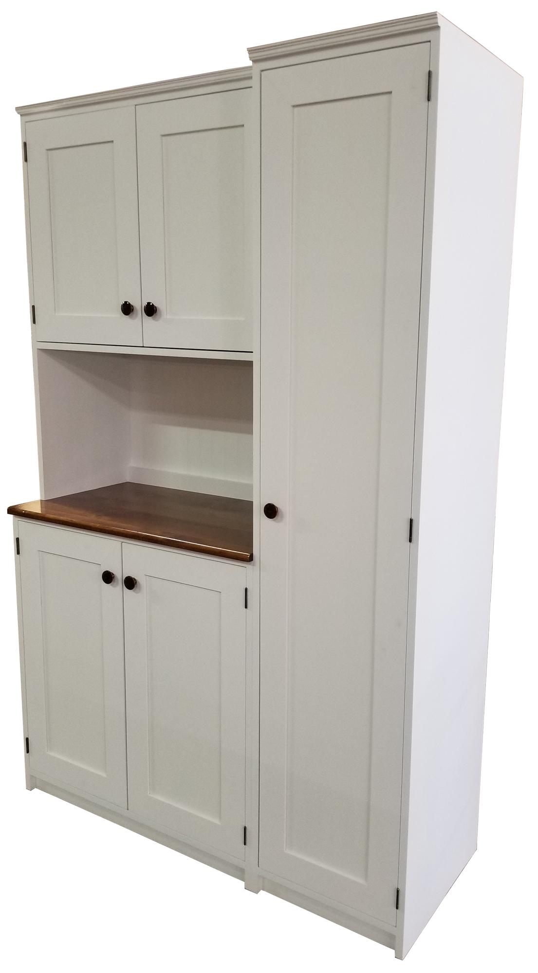 Kitchen Hutch With Broom Closet, Free Standing Kitchen Hutch, Pantry ...