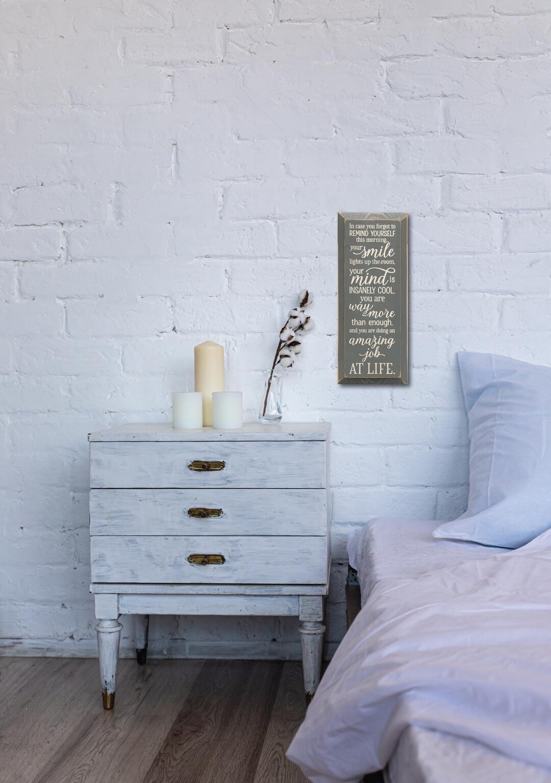 Positive Affirmation Sign, Solid Wood Sign, Inspirational Gift, Friend ...