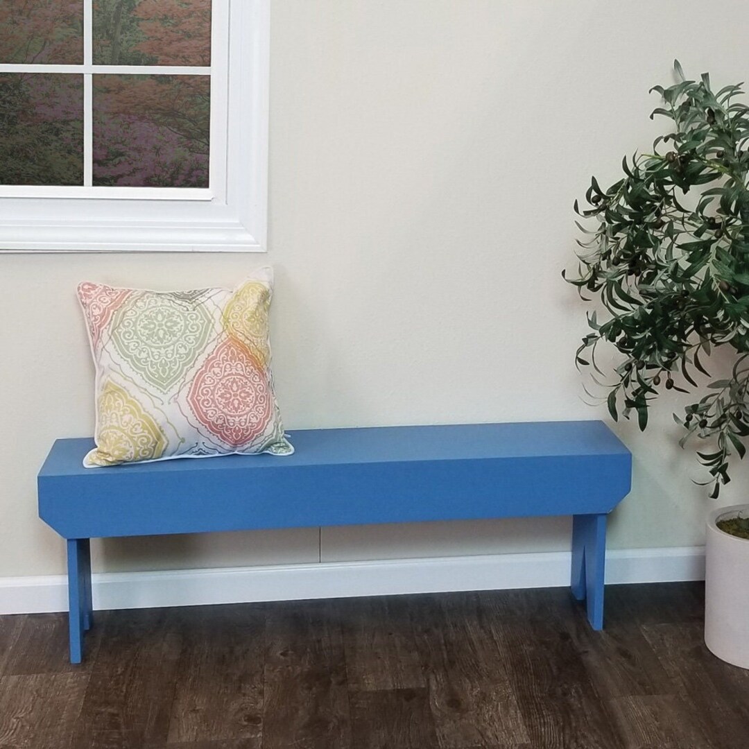 4' Primitive Bench, Solid Knotty Pine Bench, Country Bench, Farmhouse ...