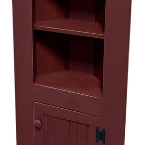 Small Corner Hutch, Solid Wood Corner Cabinet, Primitive Corner Hutch ...