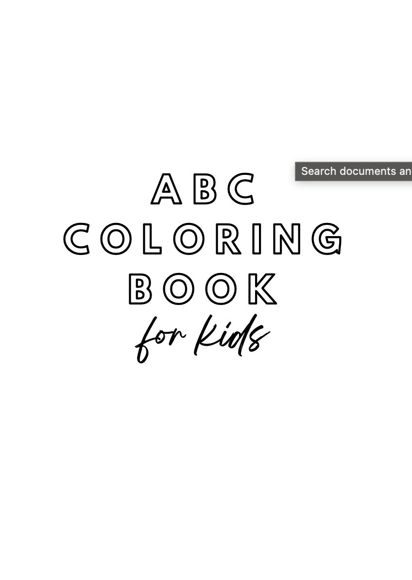 Letters & Numbers Coloring Book, Printable Preschool Worksheets ...
