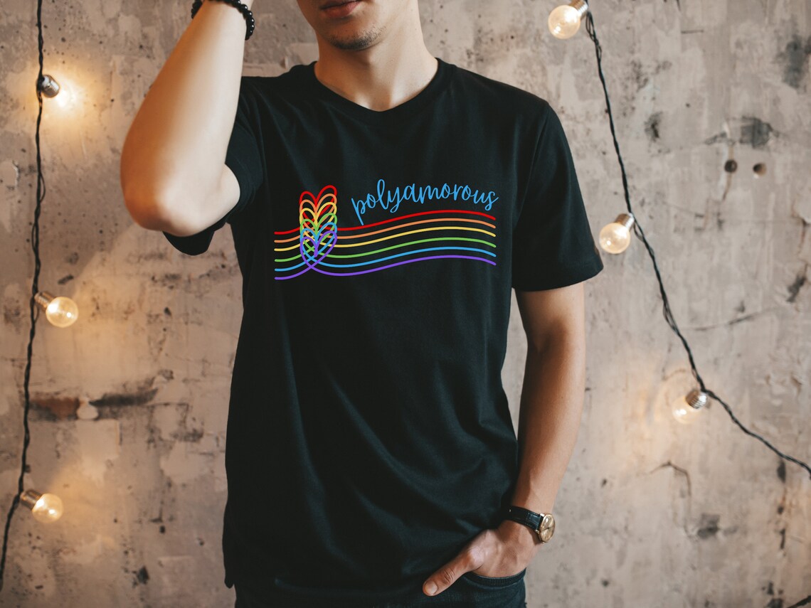 Polyamory Pride Tee, Polyamorous Flag, Poly Queer Pride Gift, Subtle ...