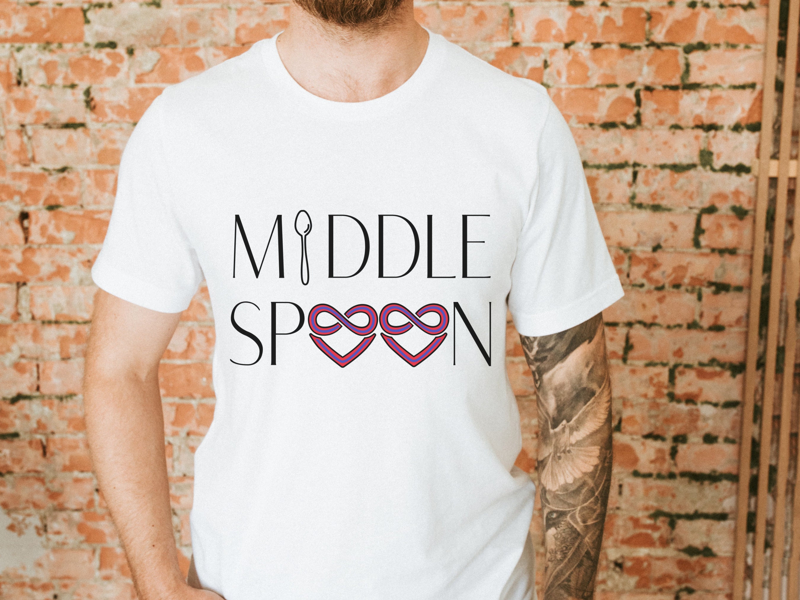Middle Spoon Polyamory Throuple Shirt, Polyamorous Flag, Poly Queer ...
