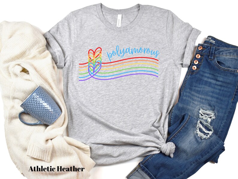 Polyamory Pride Tee, Polyamorous Flag, Poly Queer Pride Gift, Subtle ...