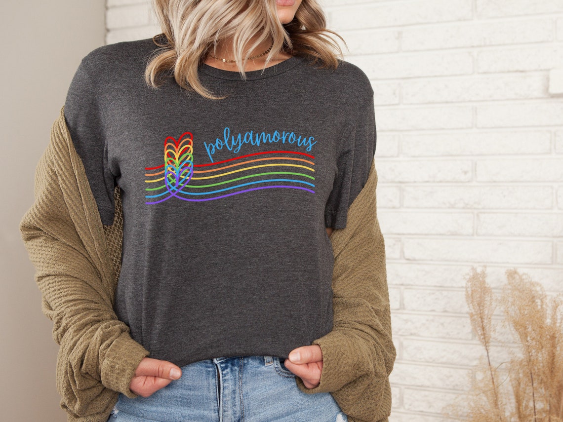 Polyamory Pride Tee, Polyamorous Flag, Poly Queer Pride Gift, Subtle ...