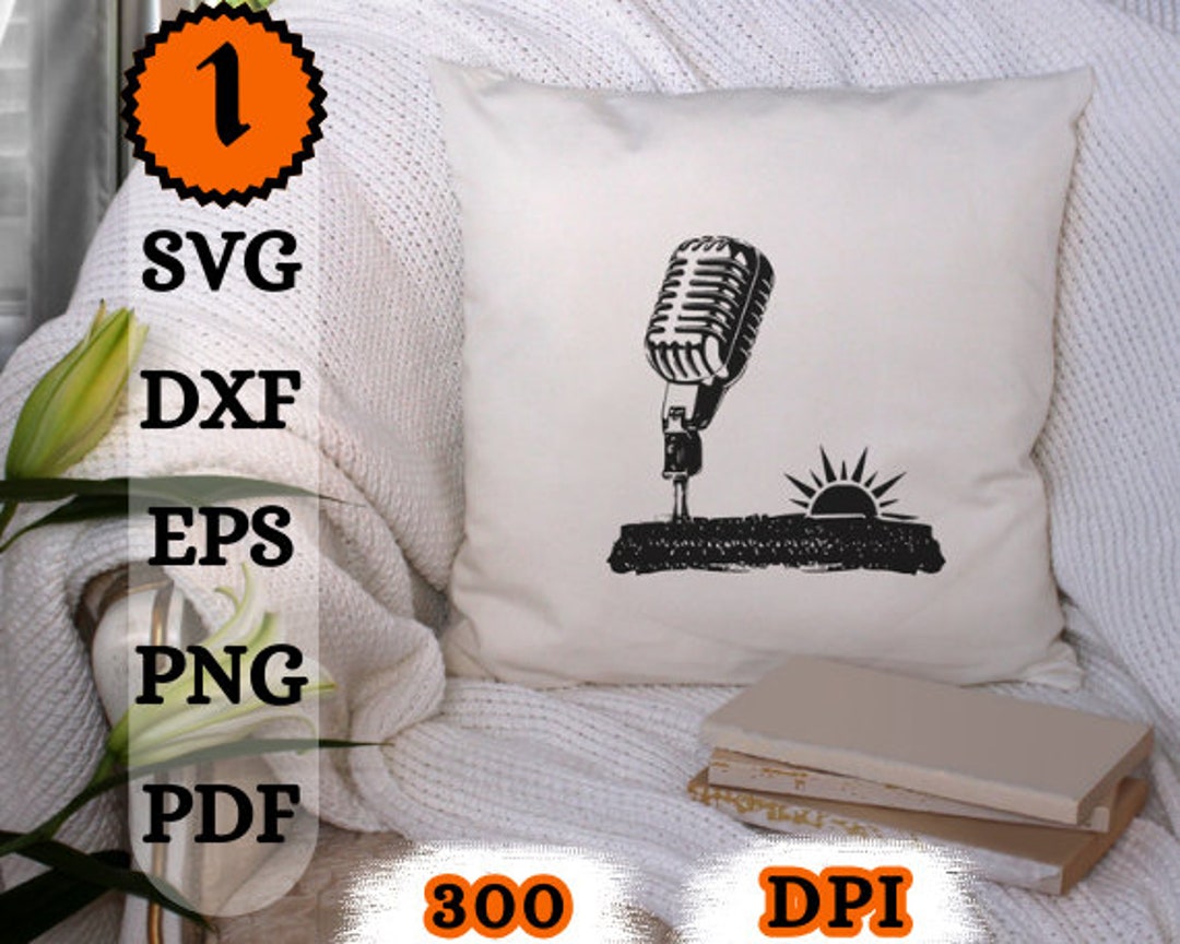 Microphone Svg File Music Svg Design Melody Clipart Microphone Clipart ...