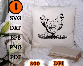 Chicken With Egg SVG PNG, Chicken Svg, Farm Animal Svg, SVG Files for ...