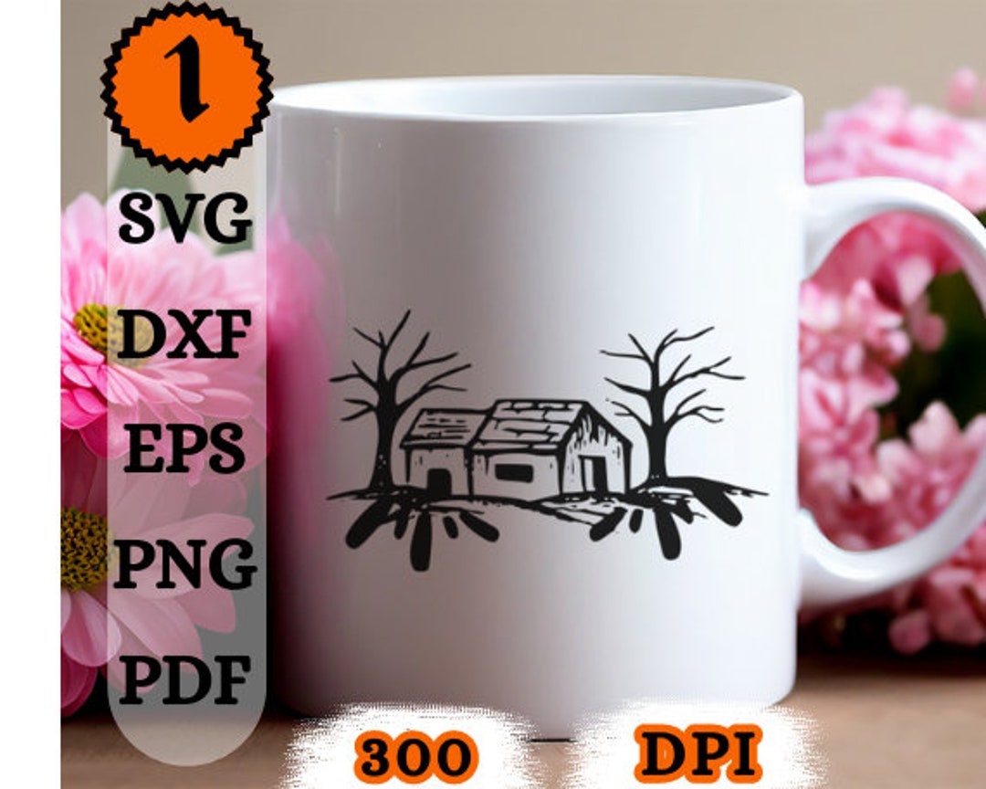 Vector OLD SHACK, Wooden Shed, Svg, Dxf, Png, Digital Image, Graphical ...