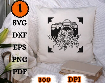Camera SVG, Photographer SVG, Photography SVG, Floral, Photo Taking Svg ...