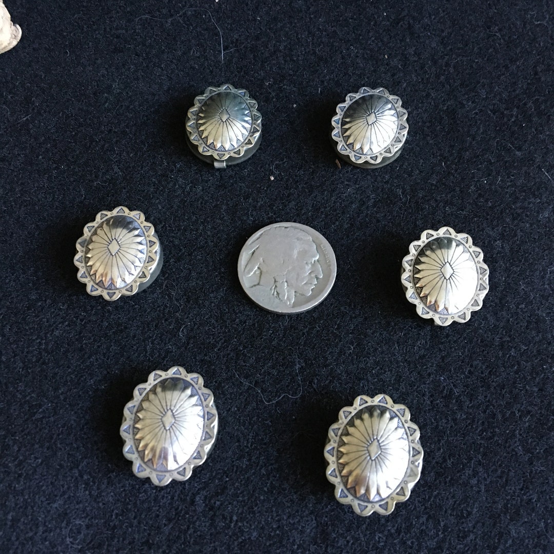 Sterling Silver Southwestern Button Covers 6 - Etsy