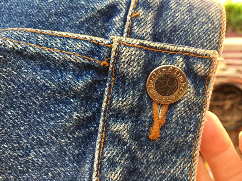 Vintage Timberland Classic Denim Jacket - Size L - Etsy