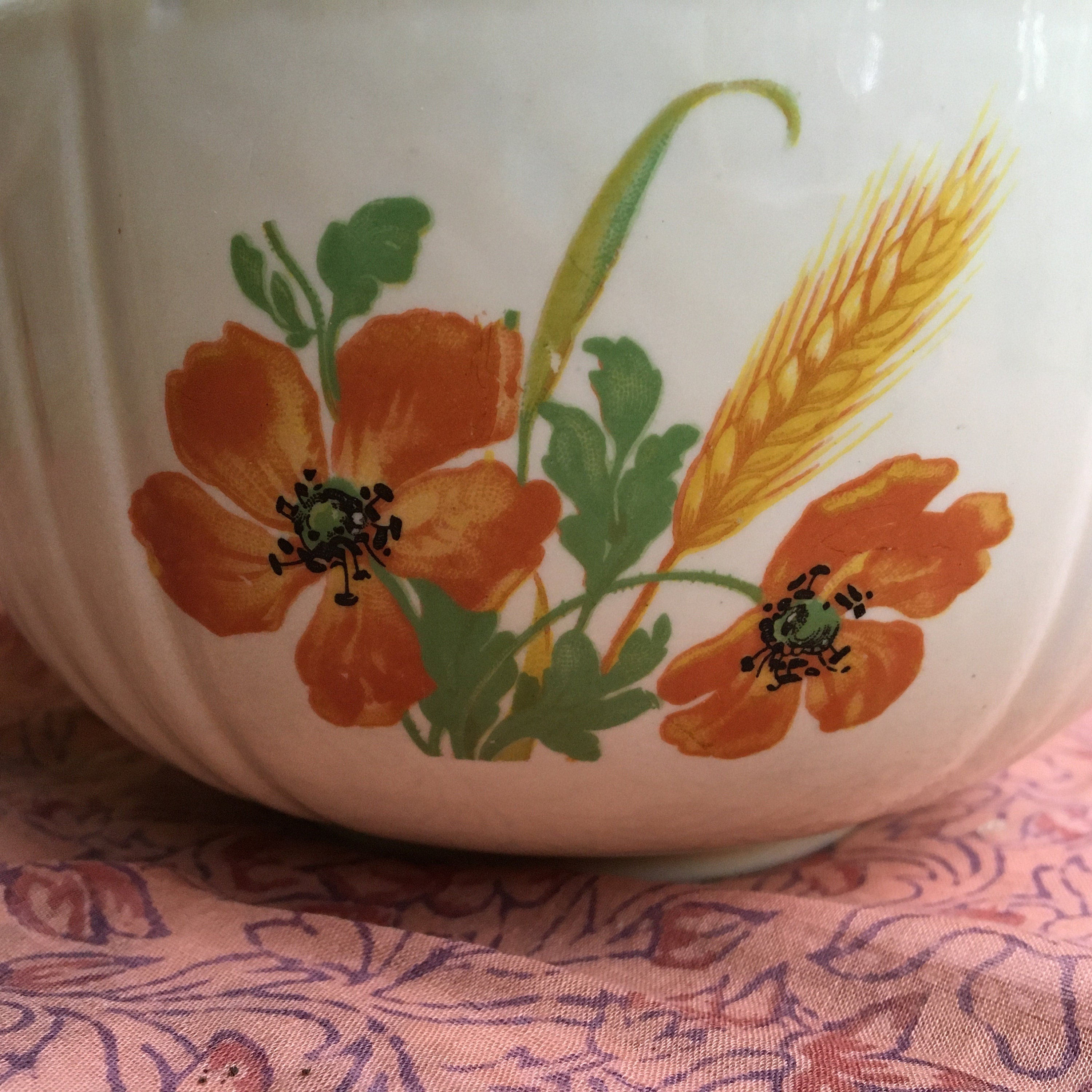 Vintage Hall's Wild Poppy Bowl - Etsy
