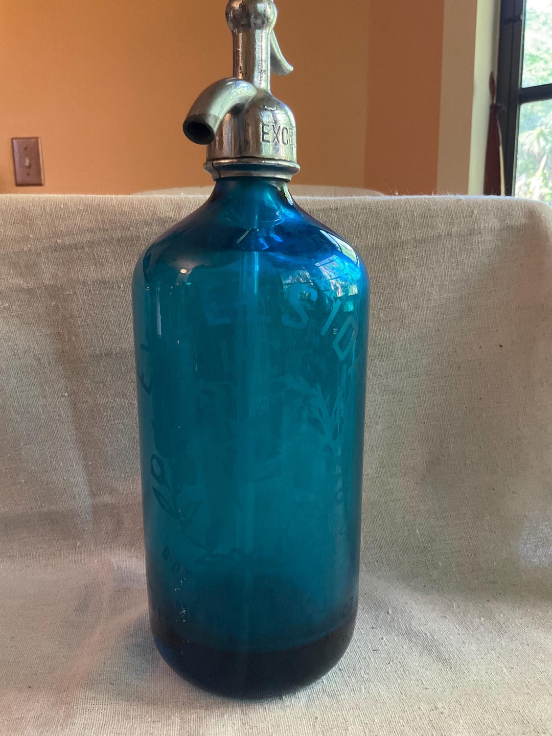 Vintage Excelsior Blue Seltzer Bottle - Etsy