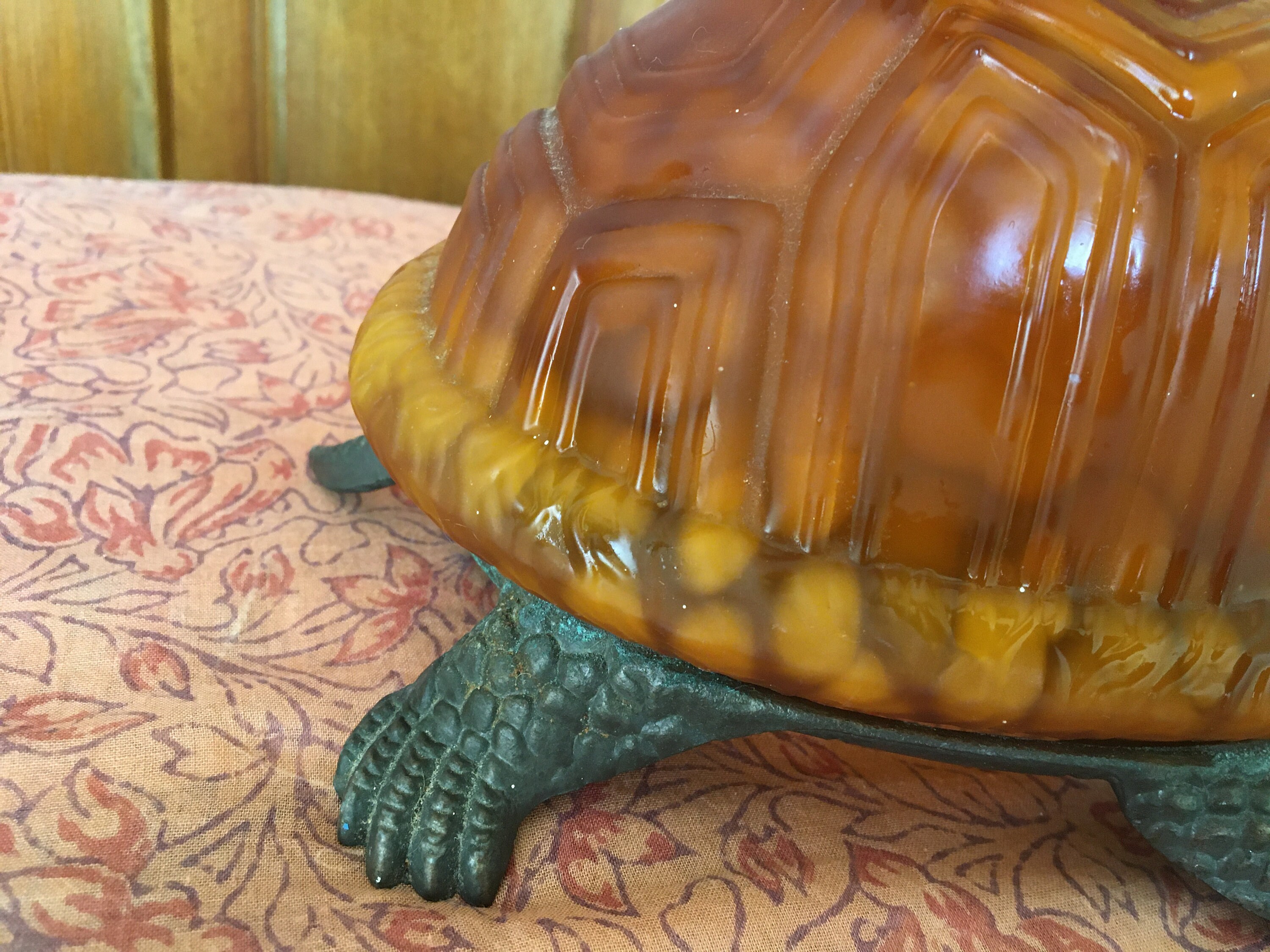 Vintage Amber Glass Turtle Accent Light - Etsy