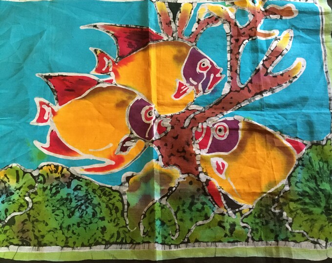 Tropical Fish Batik Panel - Etsy