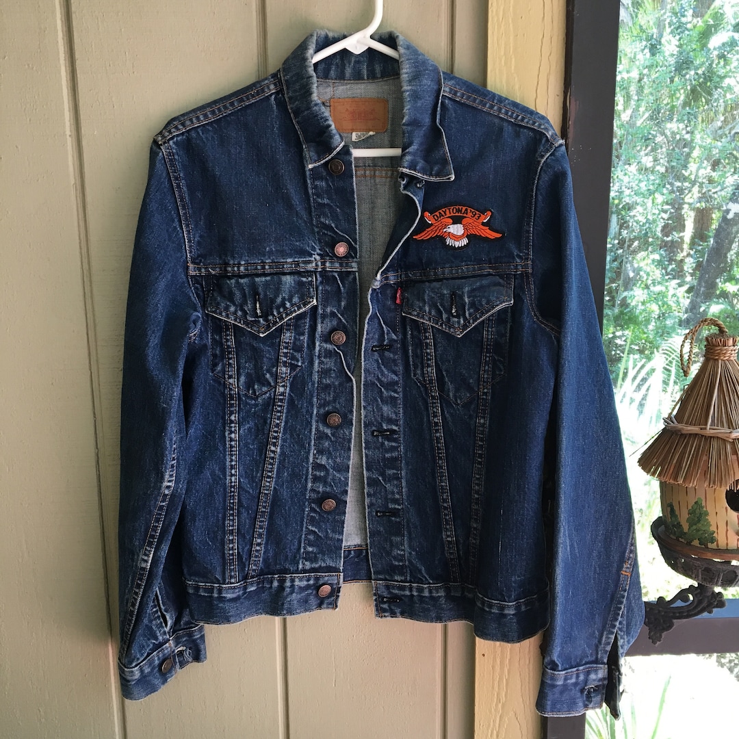 Vintage Red Tab Levi's Trucker Jacket - Dark Demin - Etsy