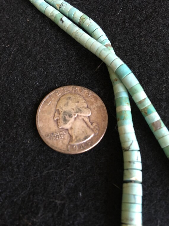 Native American Turquoise Graduated Heishi Bead Neckl… - Gem
