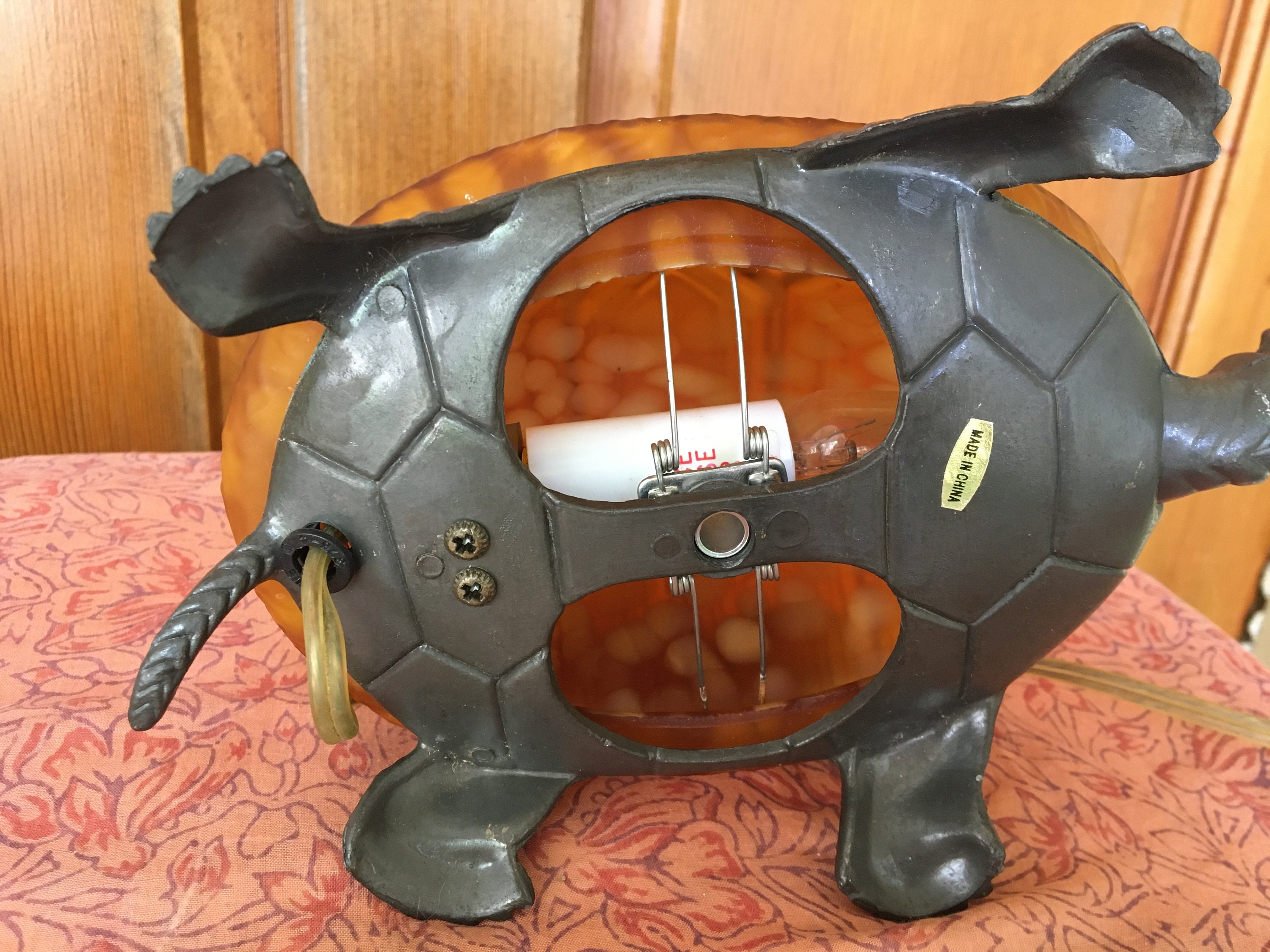 Vintage Amber Glass Turtle Accent Light - Etsy