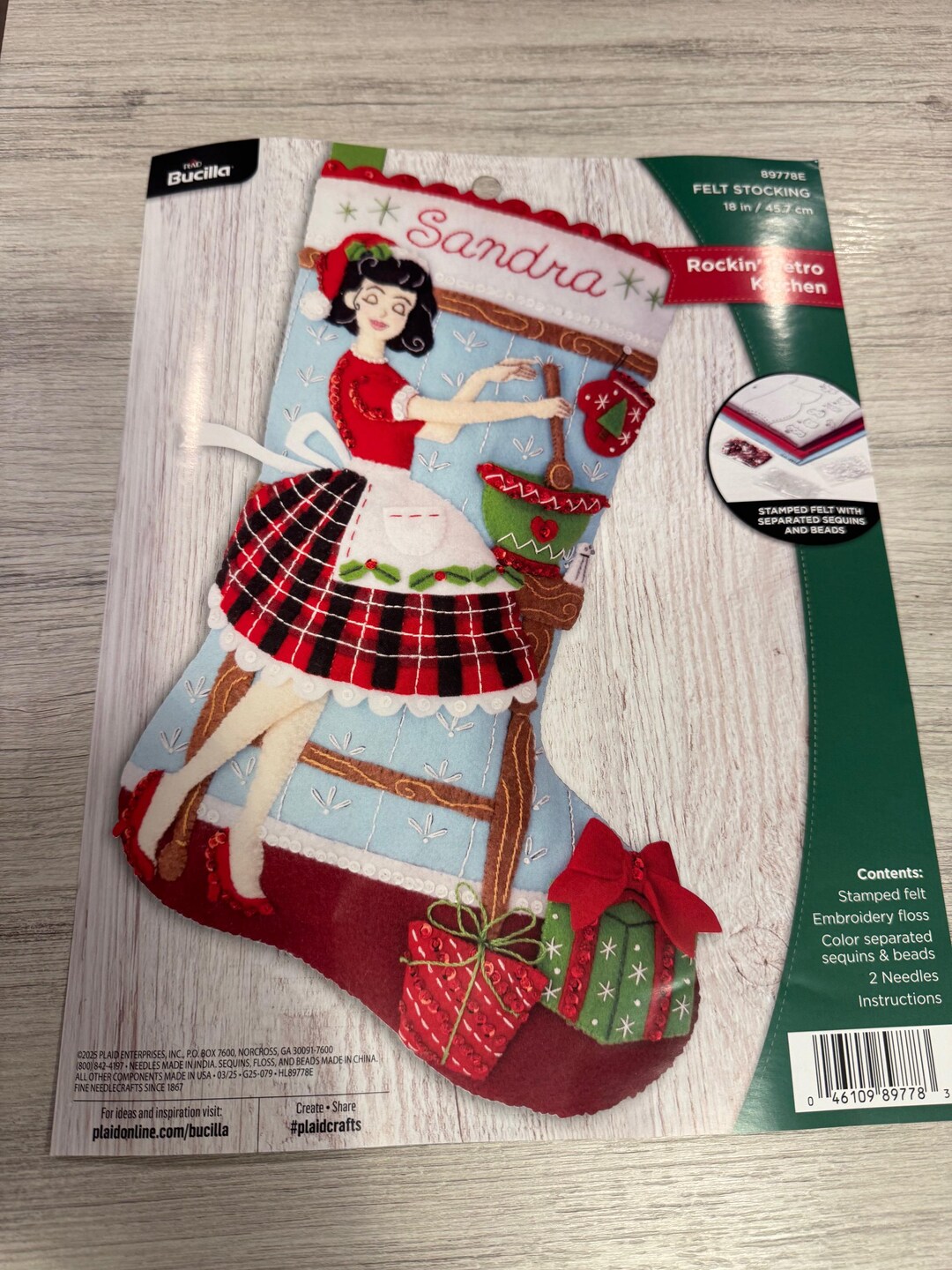 Made to Order Bucilla Rockin' Retro Kitchen Felt Christmas Stocking - Etsy