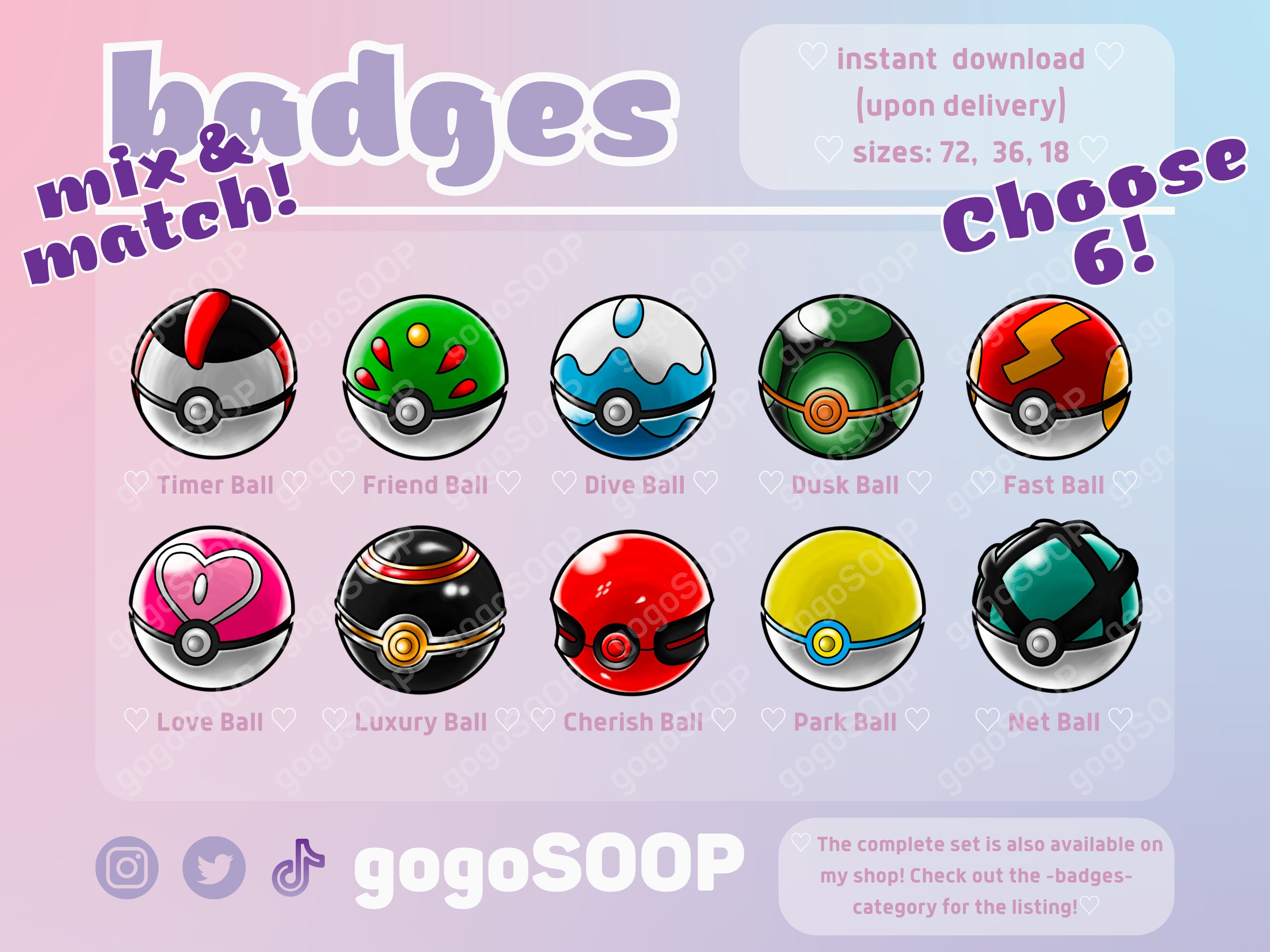 Pokémon Twitch Sub Badges Pokéball Sub Badges Twitch Sub Badge Pack ...