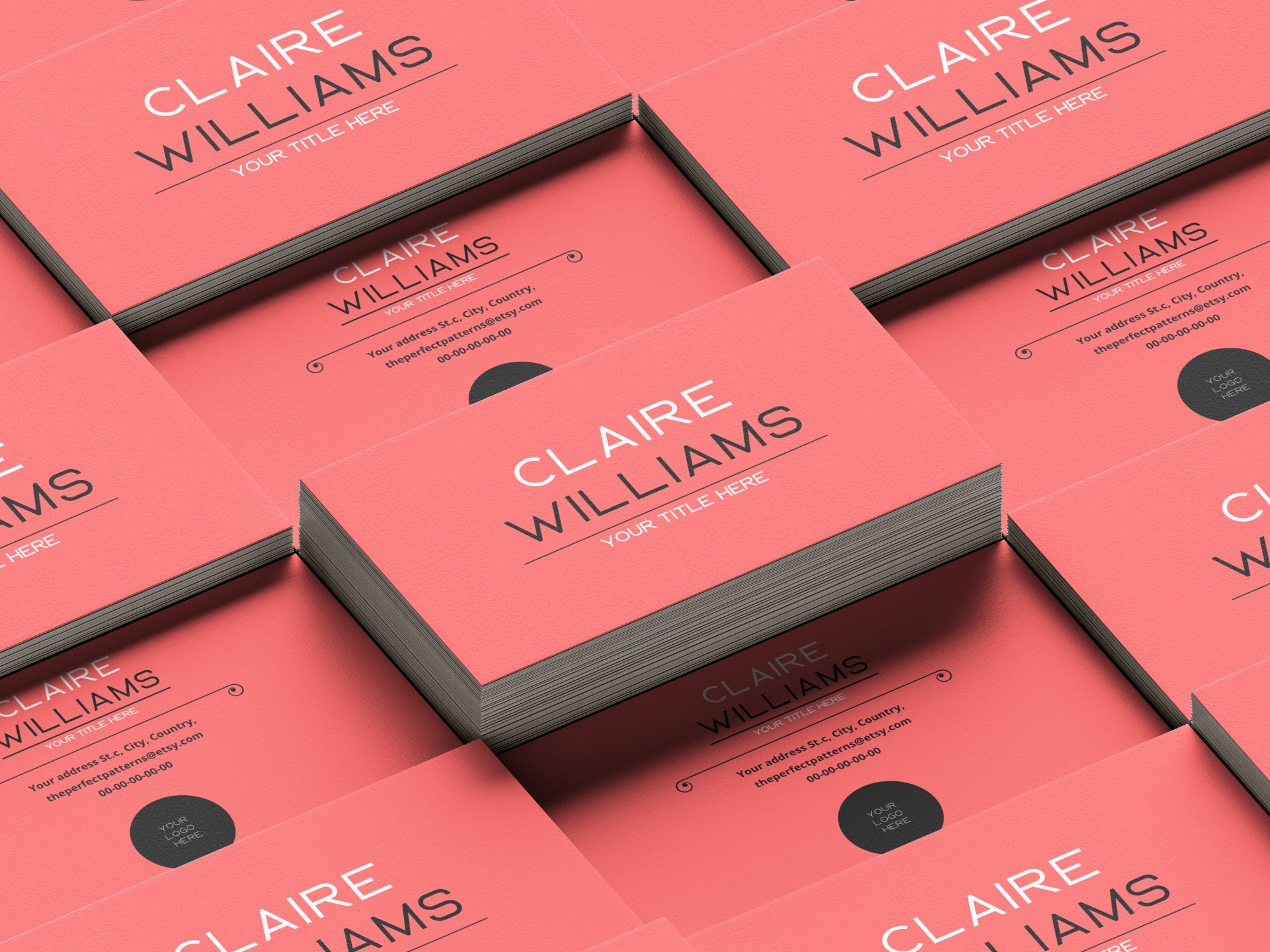 Digital Business Card Digital Template Canva - Editable Minimalist ...