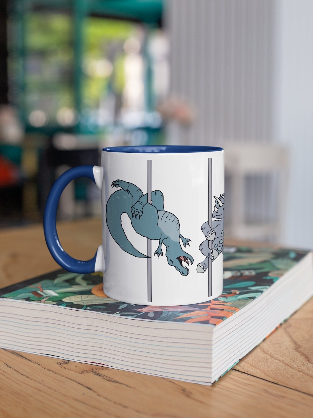 Pole Dancing Dinosaurs Mug Gift for Pole Dancer Dinosaur Coffee Cup ...