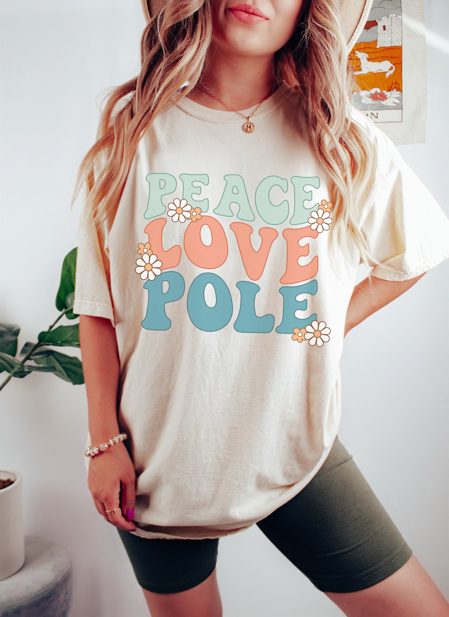 Pole Dance Shirt Comfort Colors® Tshirt Peace Love Pole Dance Fitness T ...