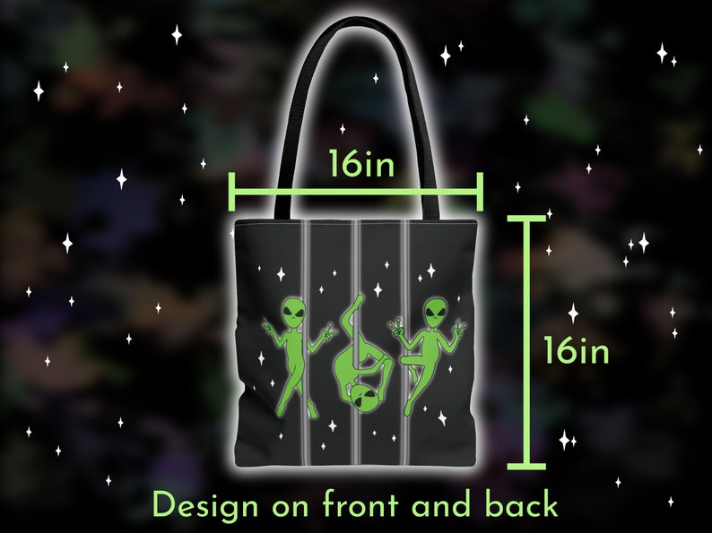 Alien Dancing Tote Bag Pole Dance Alien Dancer Bag Gift for Pole Dancer ...