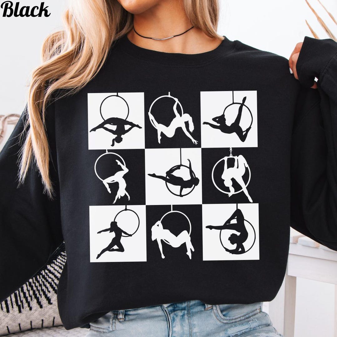 Aerial Hoop Lyra Sweatshirt Aerialhoop Acrobat Minimalist Aesthetic ...