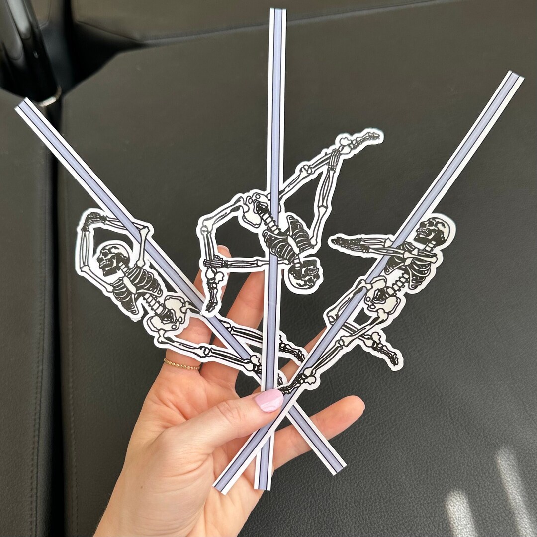 Sticker Skeletons Pole Dancing Skeleton 9 Inch Stickers Skeleton Pole ...