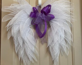 Memorial Day Wreath, Angel Wing Wreath, Front Door Wreath, Military ...