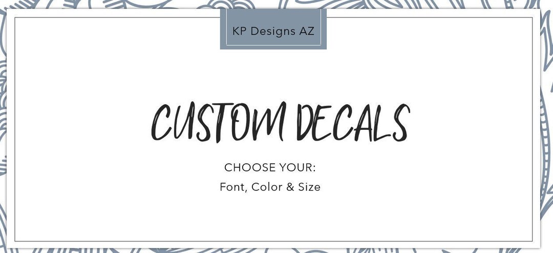 Custom Vinyl Decal - Custom Decal - Decal - Decals - Car Decal - Custom ...