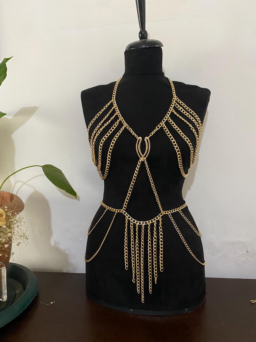 Gold Fringe Body Chain – Festival Rave Body Jewelry - Etsy